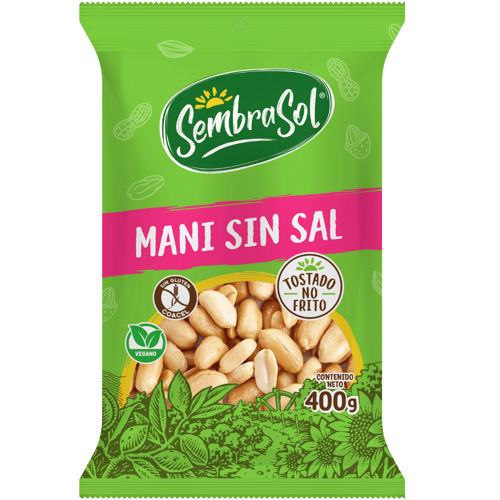 MANI TOSTADO SIN SAL 400g